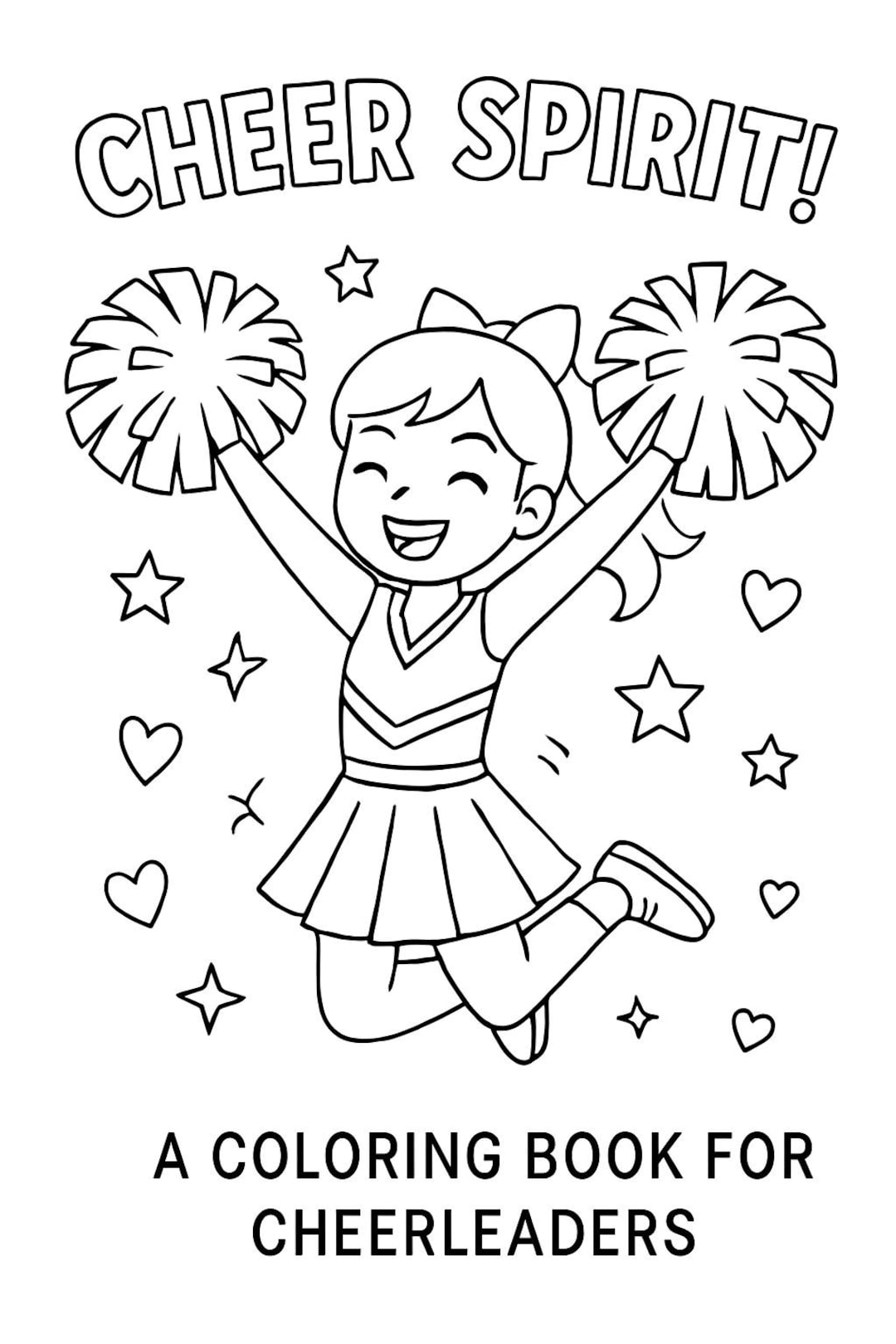 Cheerleading Coloring Book - Etsy