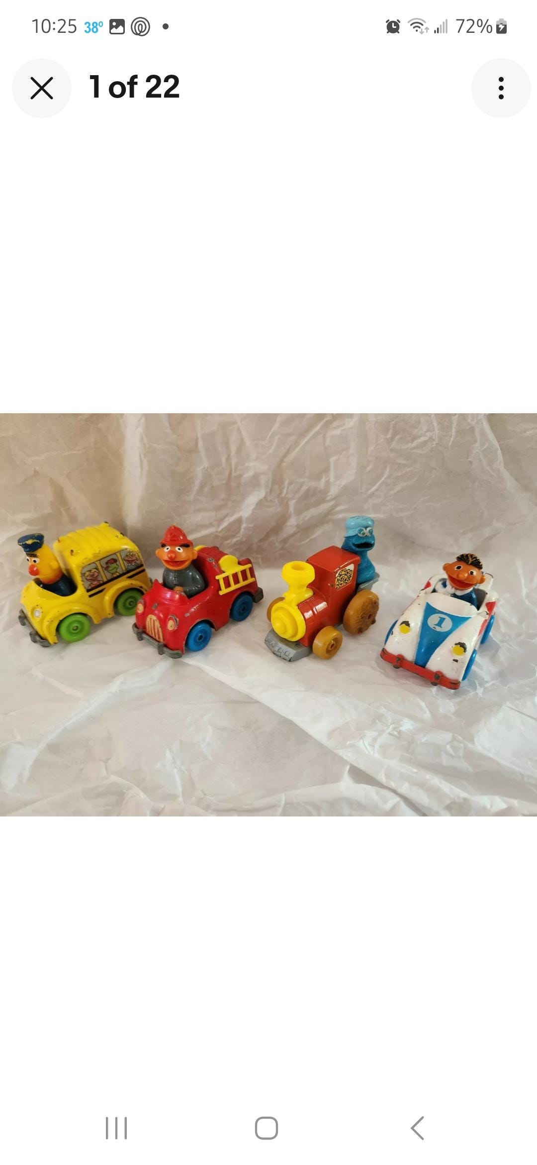 Vintage Sesame Street Muppets Diecast Toy Cars Hasbro Playskool Lot of ...