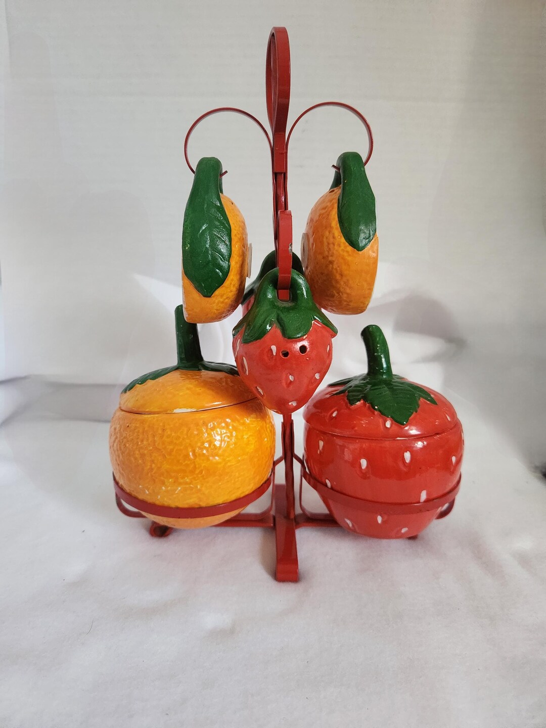 Vintage 1960's Condiment Caddy W/salt and Pepper Shakers Made in Japan ...
