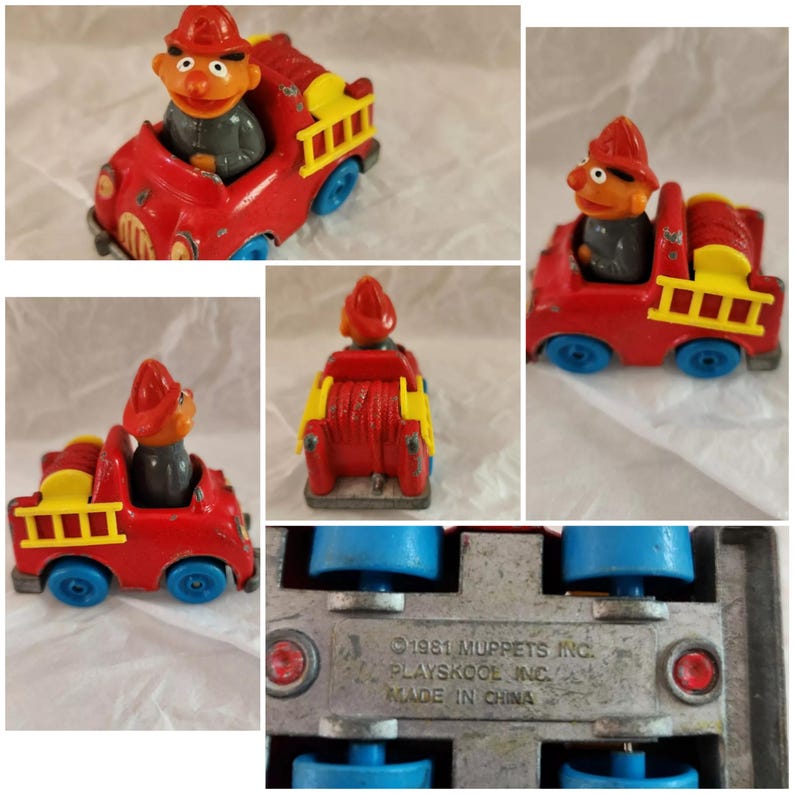 Vintage Sesame Street Muppets Diecast Toy Cars Hasbro Playskool Lot of ...