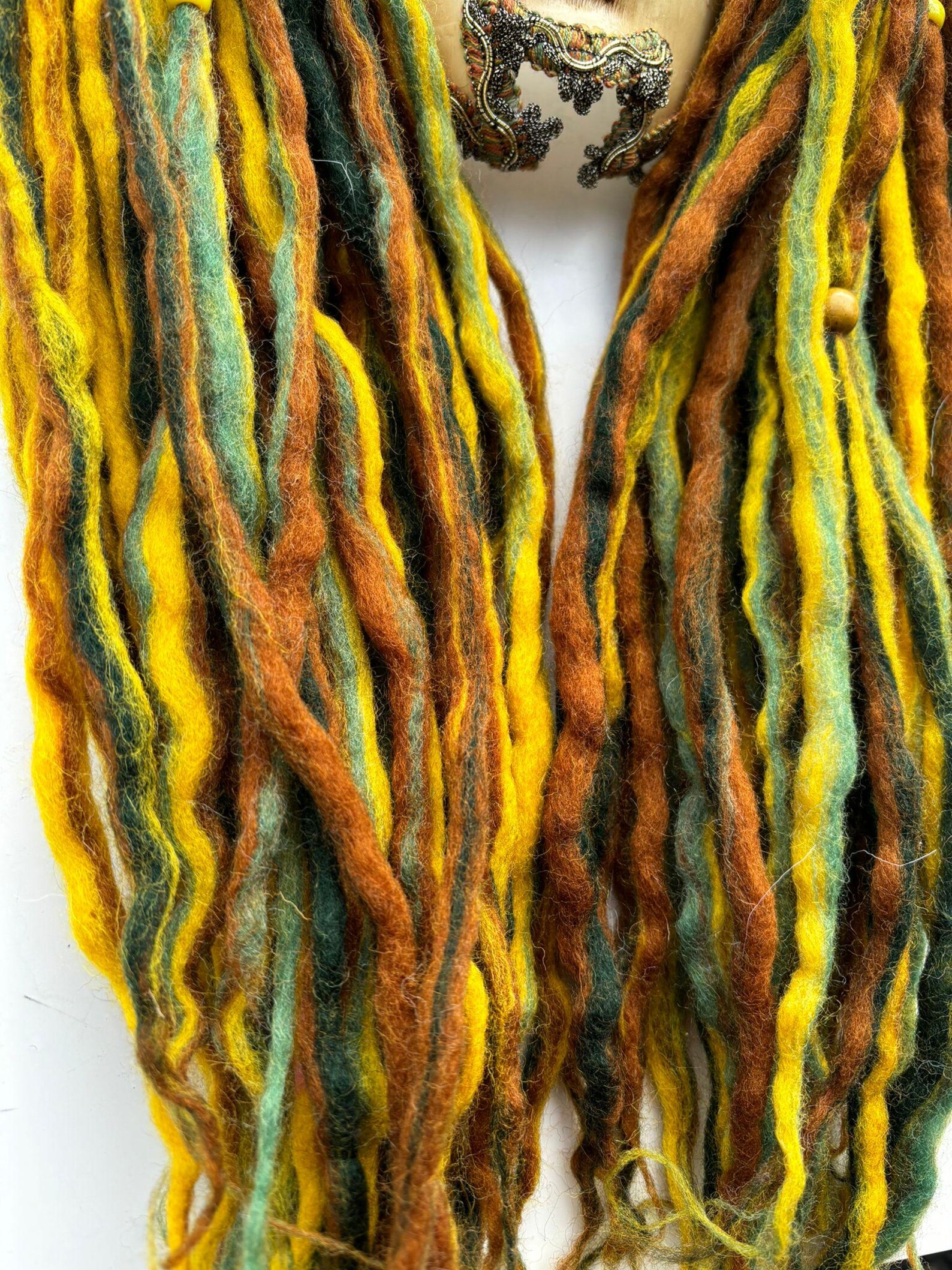 DREADS Hand-made Wool Dreadlocks DE Extensions Jamaica Mix Full Set ...