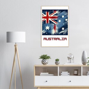 Abstract Australia Flag Poster, Australia Poster Wall Art, Australia ...