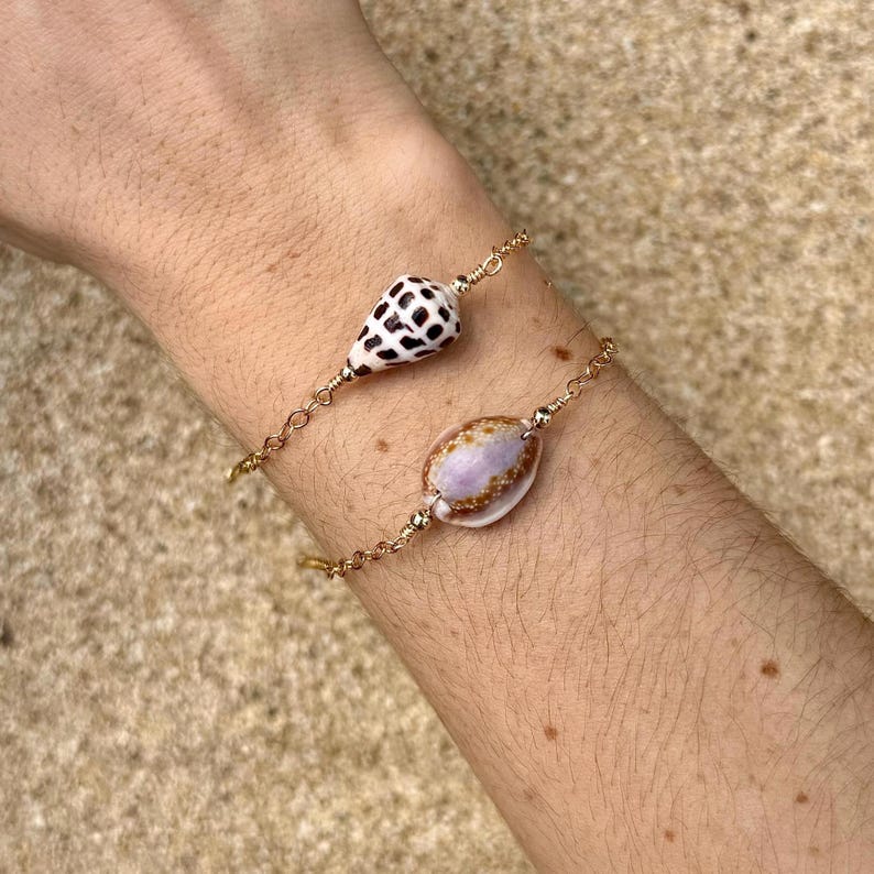 Hawaiian Shell Bracelet, 14k Gold Filled, Sterling Silver, Hawaiian ...