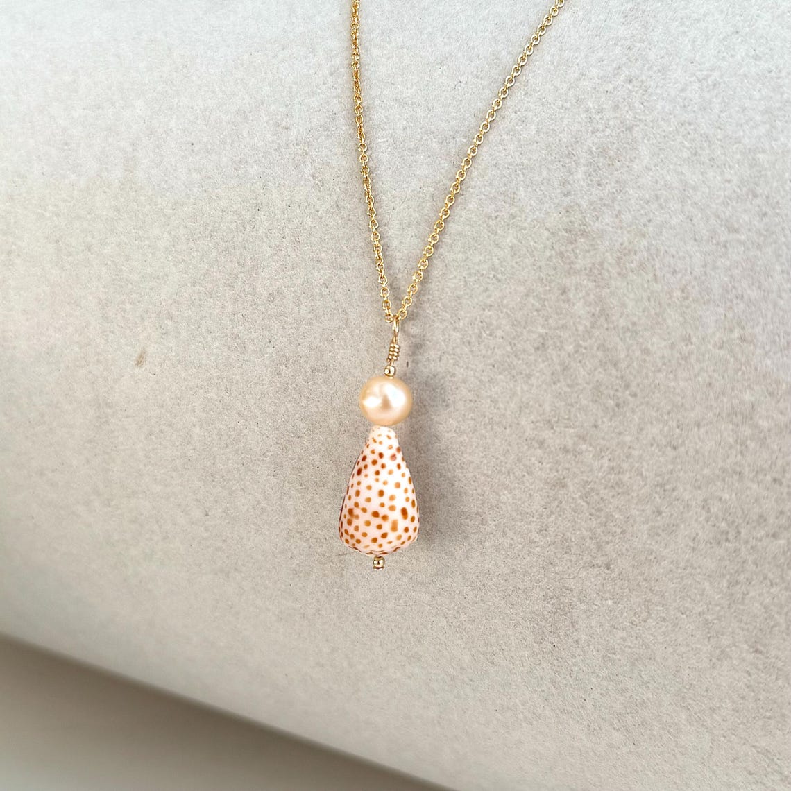 Cone Shell Necklace, 14k Gold Filled, Hawaiian Shell, Handmade Jewelry ...
