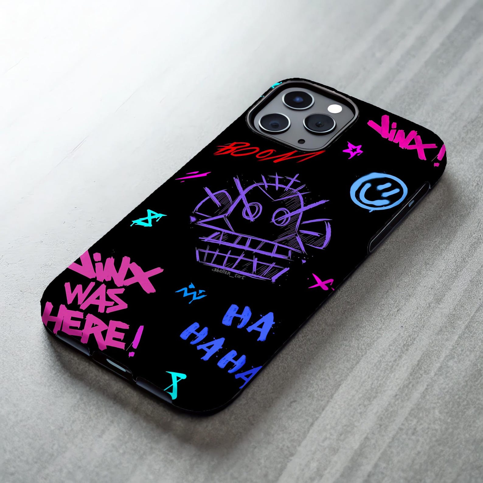 Arcane Jinx Art Phone Case Arcane Grafity Art Wicked Arcane Design ...