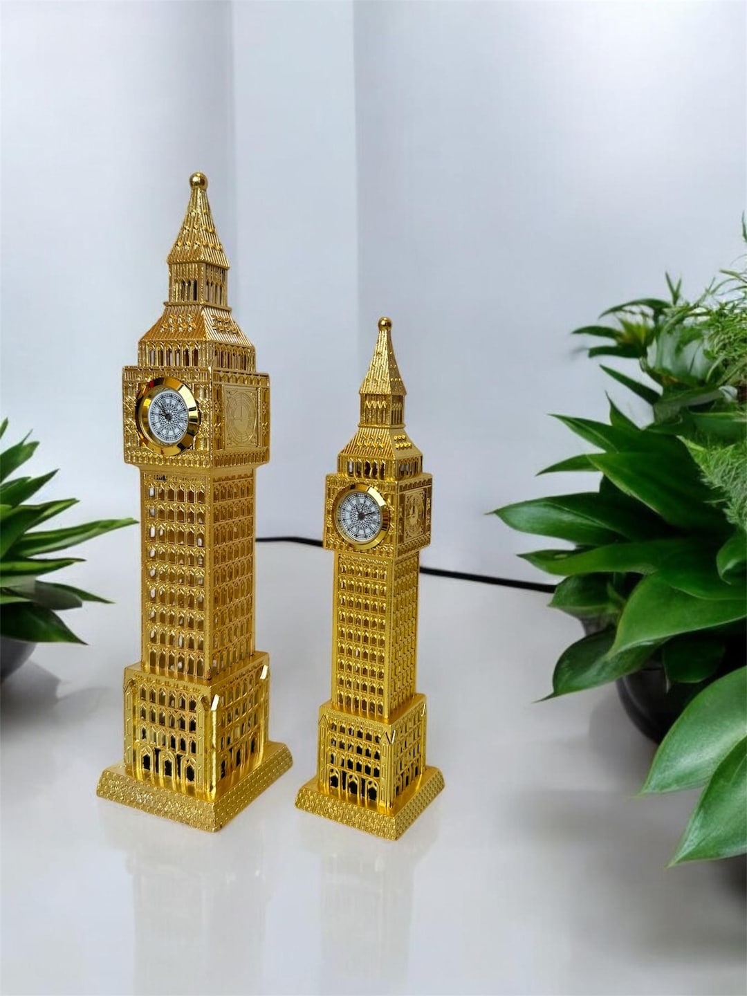 Gold Metal Big Ben,london Souvenir Big Ben With Real Time Clock.british ...