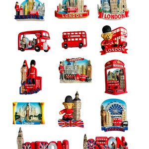 London Icon Ceramic Fridge Magnets - Souvenir Gift - Etsy