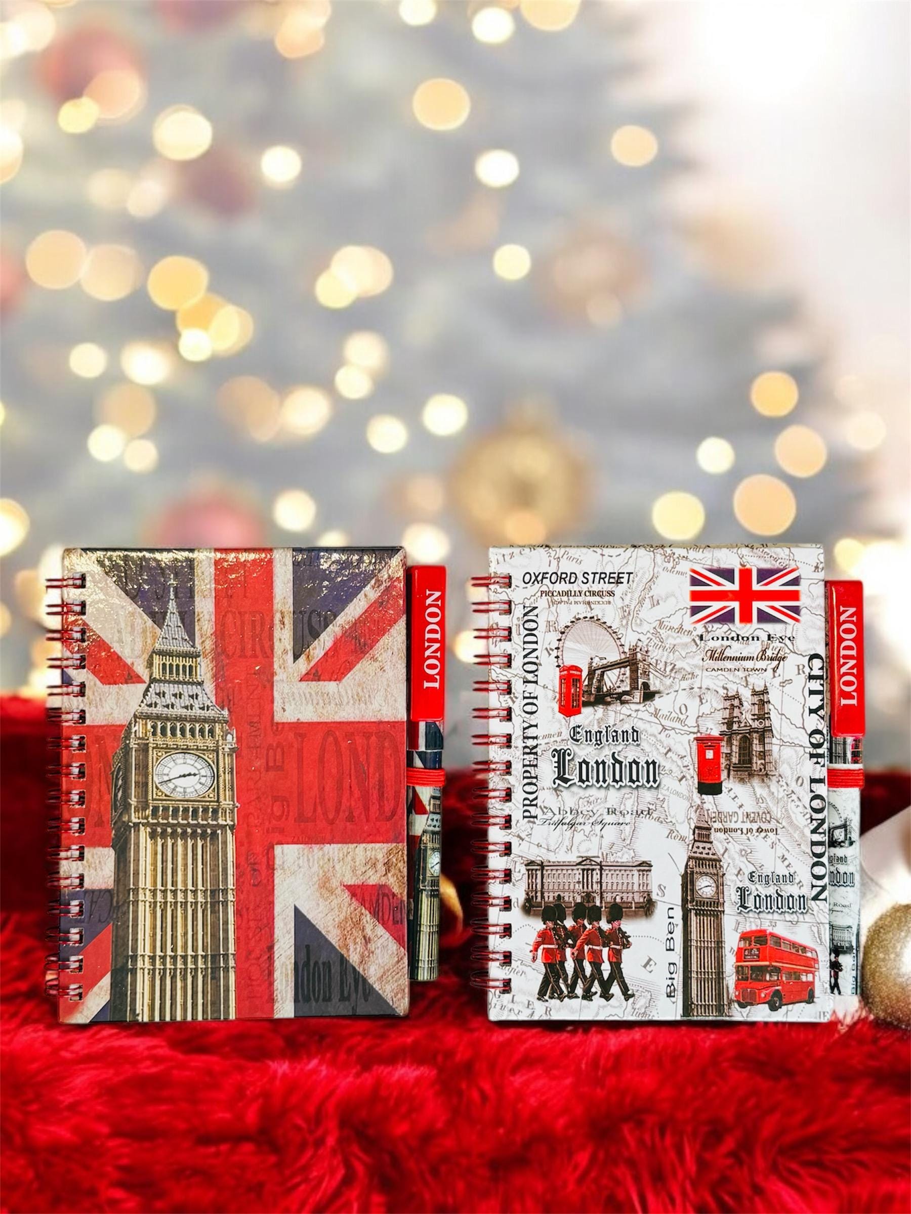 London Souvenir Notebook With Pen: Union Jack, British Icons - Etsy