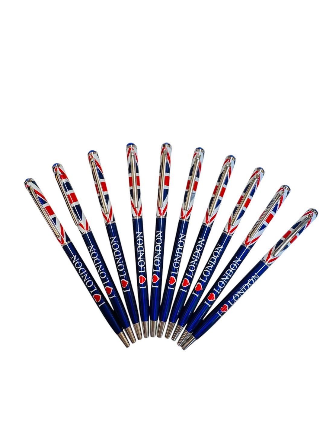 Union Jack London Souvenir Pens: Black Ink, Blue Diamond - Etsy