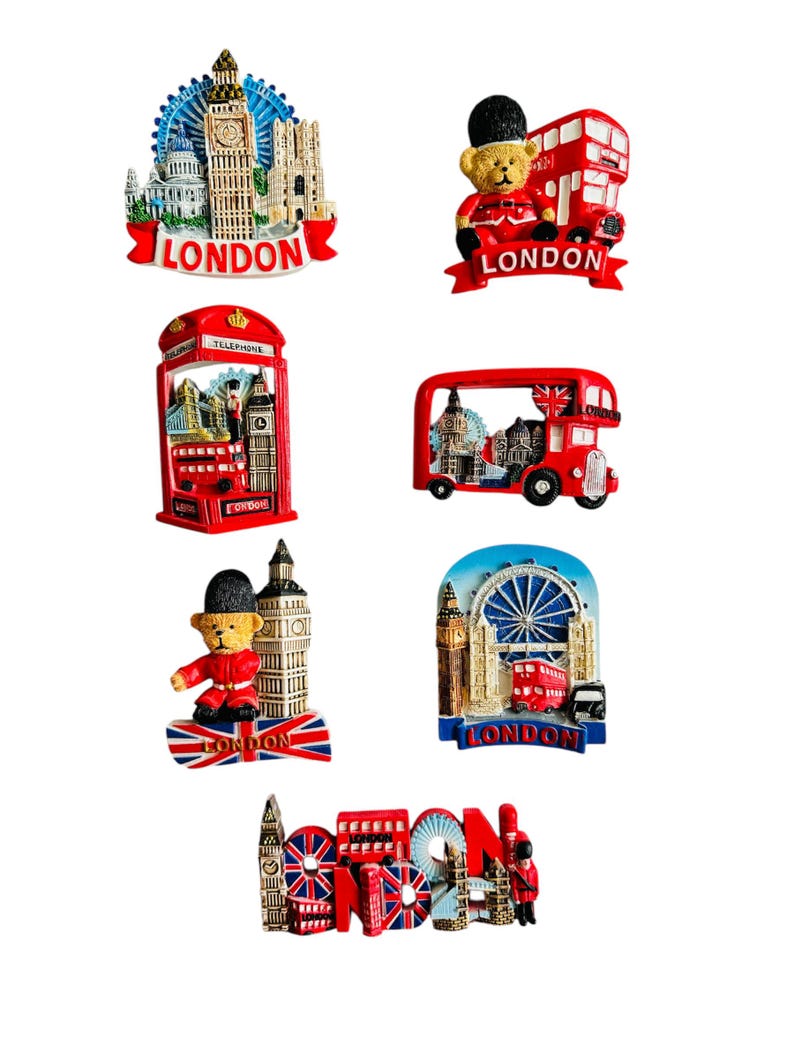 London Icon Ceramic Fridge Magnets - Souvenir Gift - Etsy