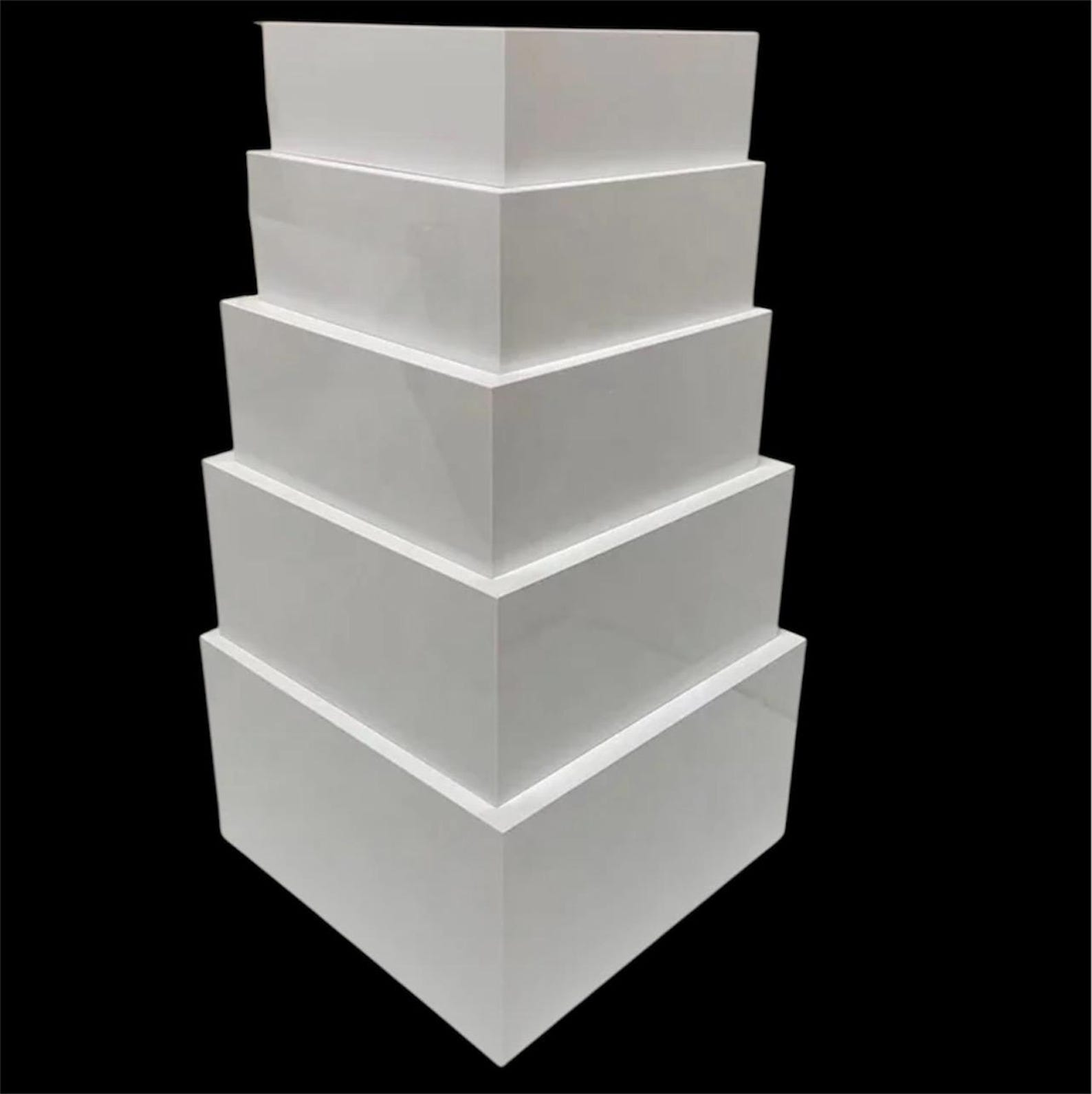 White Acrylic Food Riser Set: Buffet Table Display Cubes (set of 4) - Etsy