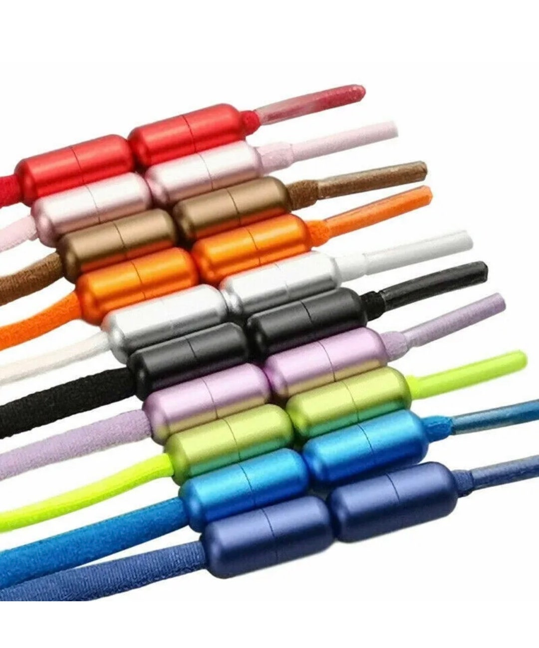 Elastic Shoe Laces No Tie Silicone Rubber Shoelaces Trainers Shoes ...