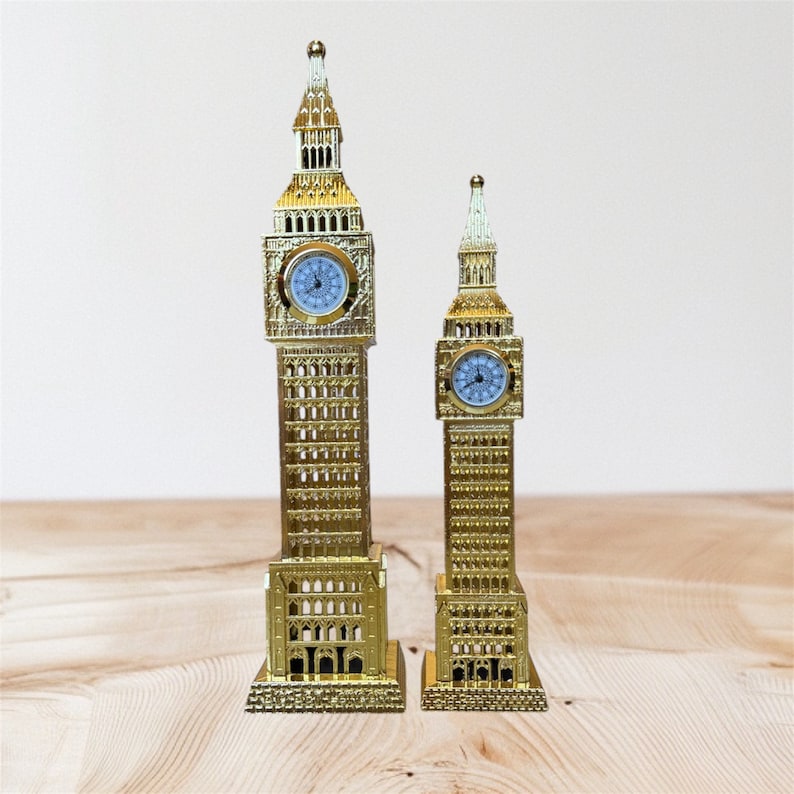 Gold Metal Big Ben,london Souvenir Big Ben With Real Time Clock.british ...