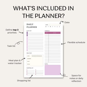 ADHD Daily Planner Printable Daily to Do List Daily Schedule Daily ...