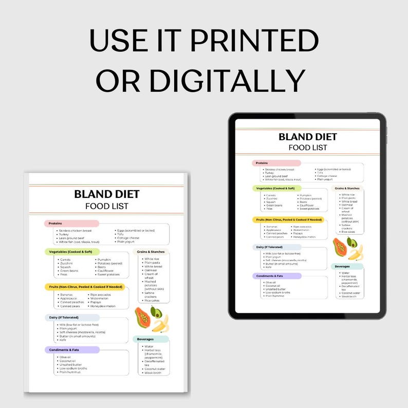 Bland Diet Food List | BRAT Diet for Kids | BRATT Diet | Easy-to-digest ...