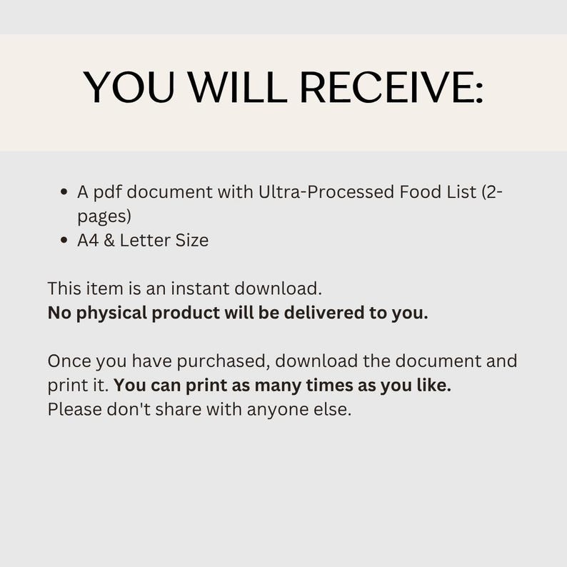 Ultra-processed Foods List PDF | Processed Food Ingredients to Avoid ...