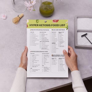 Hyper Ketosis Keto Food List Printable PDF | High Fat Low Carb Diet ...