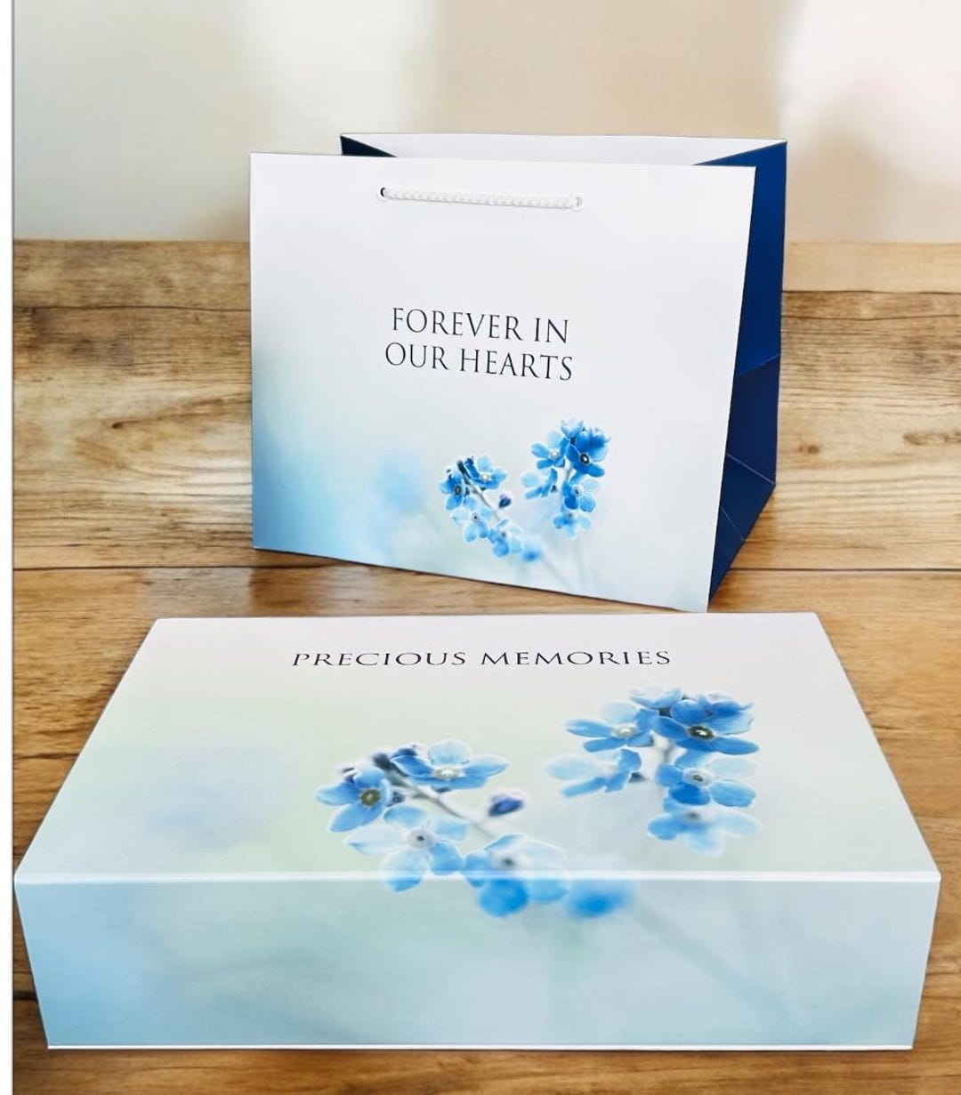 Forget Me Not Memory Box and Matching Bag - Etsy UK
