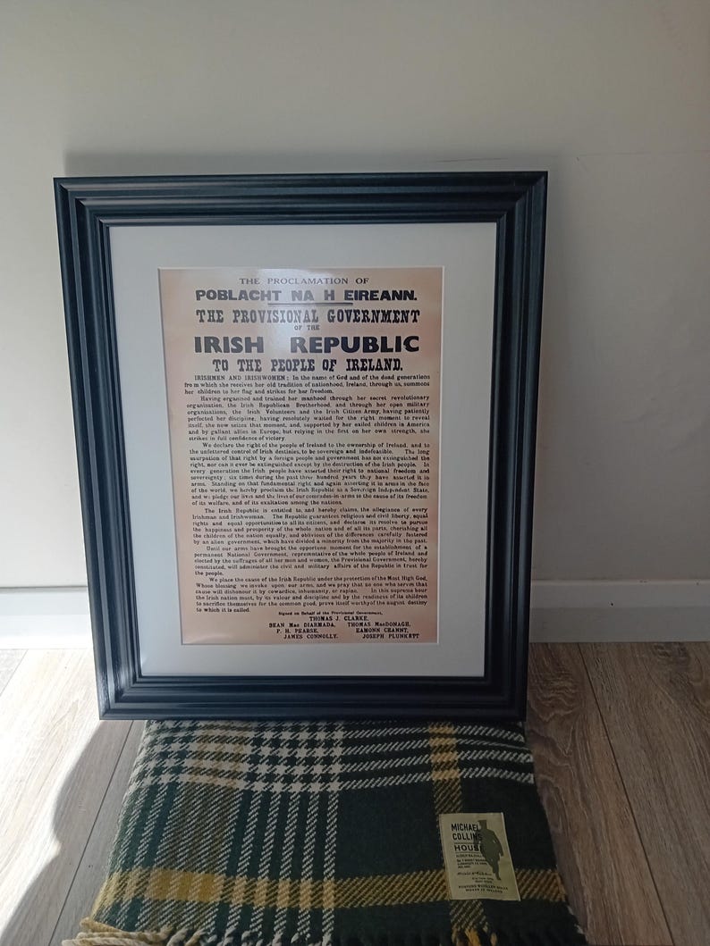 Irish Proclamation Framed - Etsy