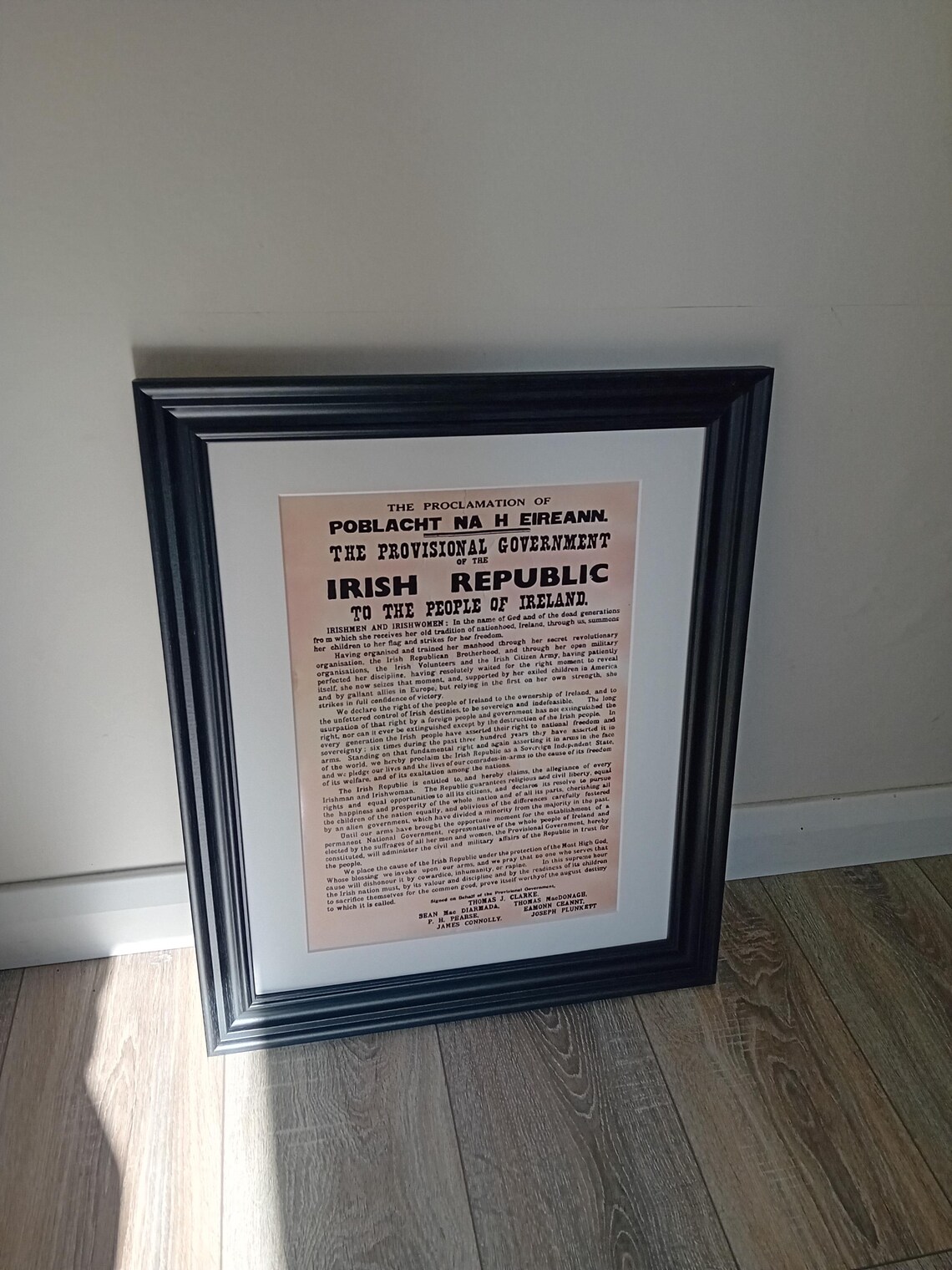 Irish Proclamation Framed - Etsy