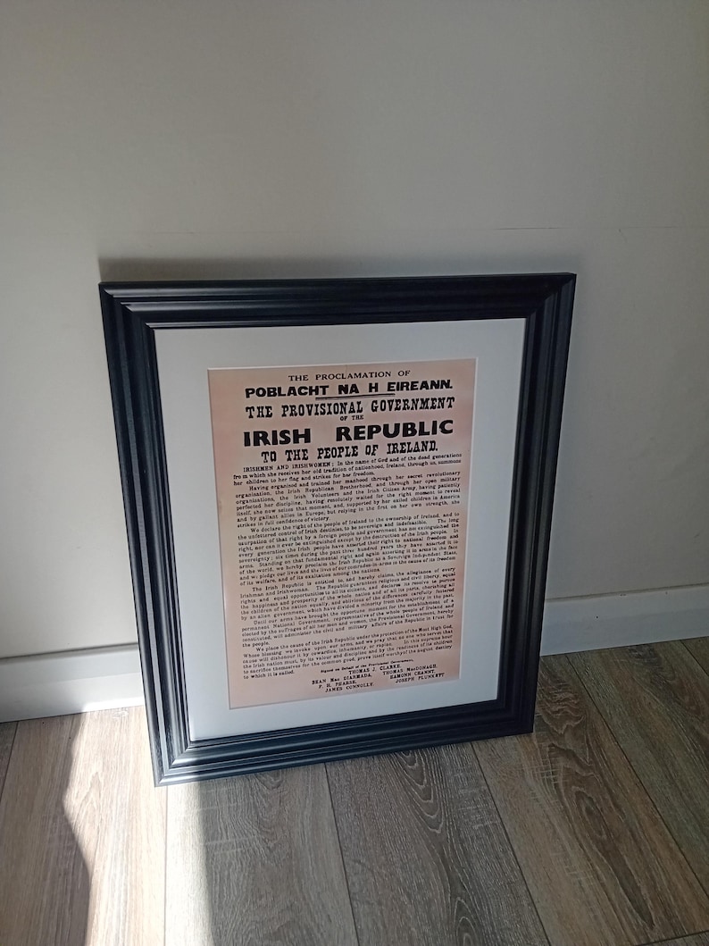 Irish Proclamation Framed - Etsy