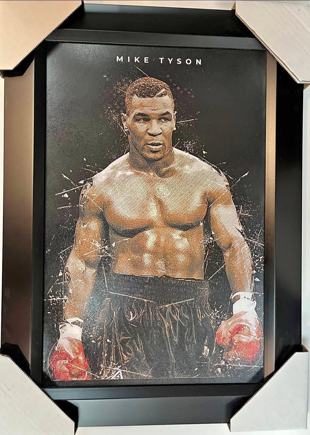 21x16 Iron Mike Tyson Wall Art Textured Print Frame - Etsy