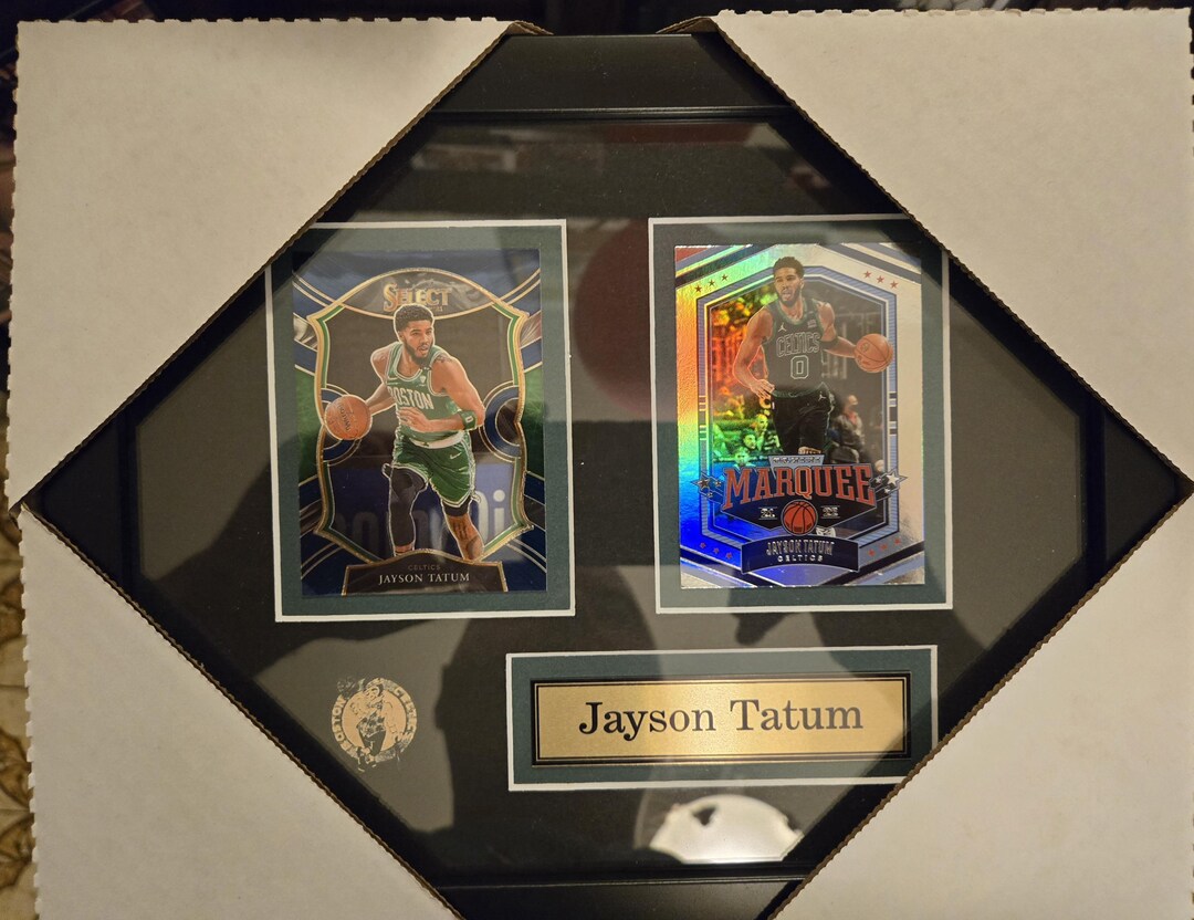 NBA Boston Celtics Jayson Tatum 2 Card Collector Sports Frame - Etsy