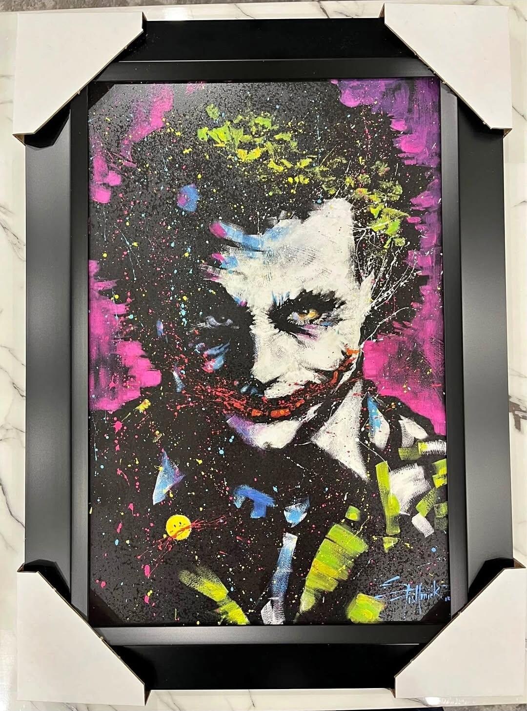 The Joker Portrait: Heath Ledger, Dark Knight Textured Art Print - Etsy