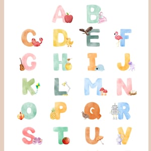 Educational Poster Bundle, Alphabet Poster, Abc Poster, Numbers ...