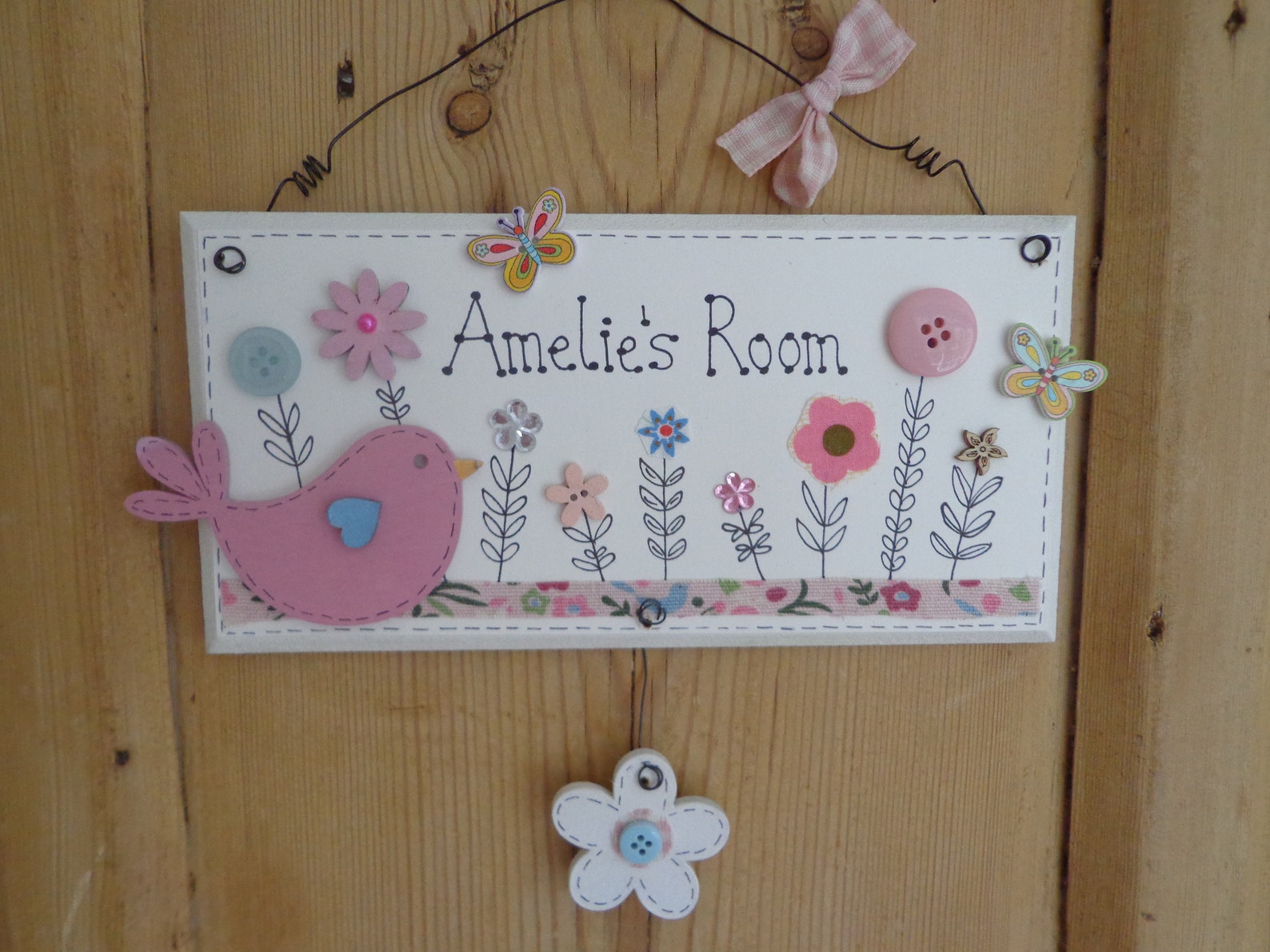 CHILDRENS BEDROOM PLAQUE, Childs Present Plaque, Handmade Wooden Plaque ...