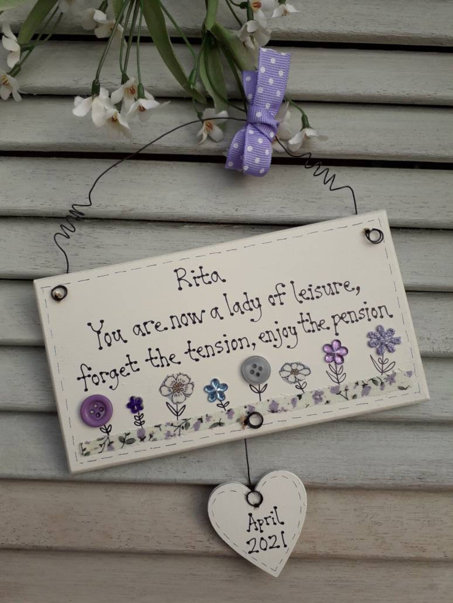 RETIREMENT Personalised Plaque any Message You Like - Etsy