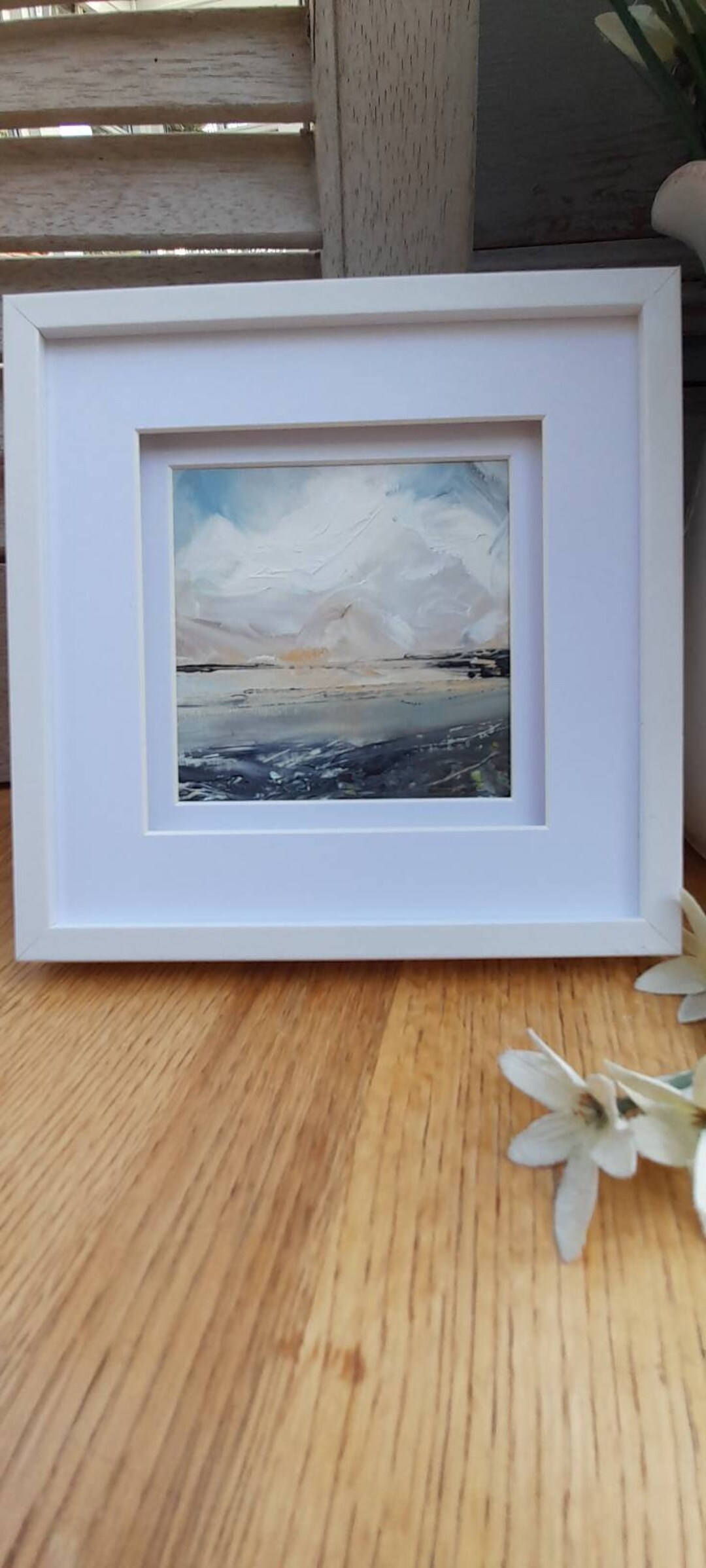 Seascape Original Oil Painting, morning Light Art, Mount Size 6in X 6in ...