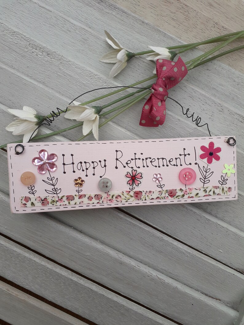 HAPPY RETIREMENT Leaving Present Plaque Handmade Wooden - Etsy