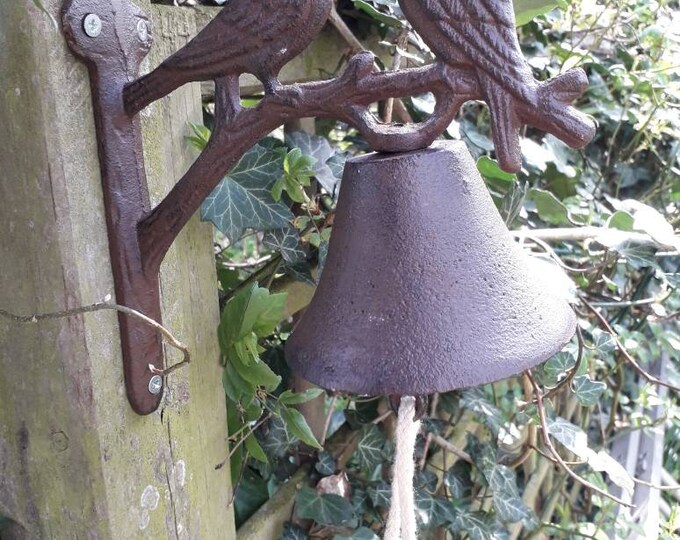 Garden Bird Bell,birds, Cast Iron Bell, Garden Decoration, Garden Birds ...