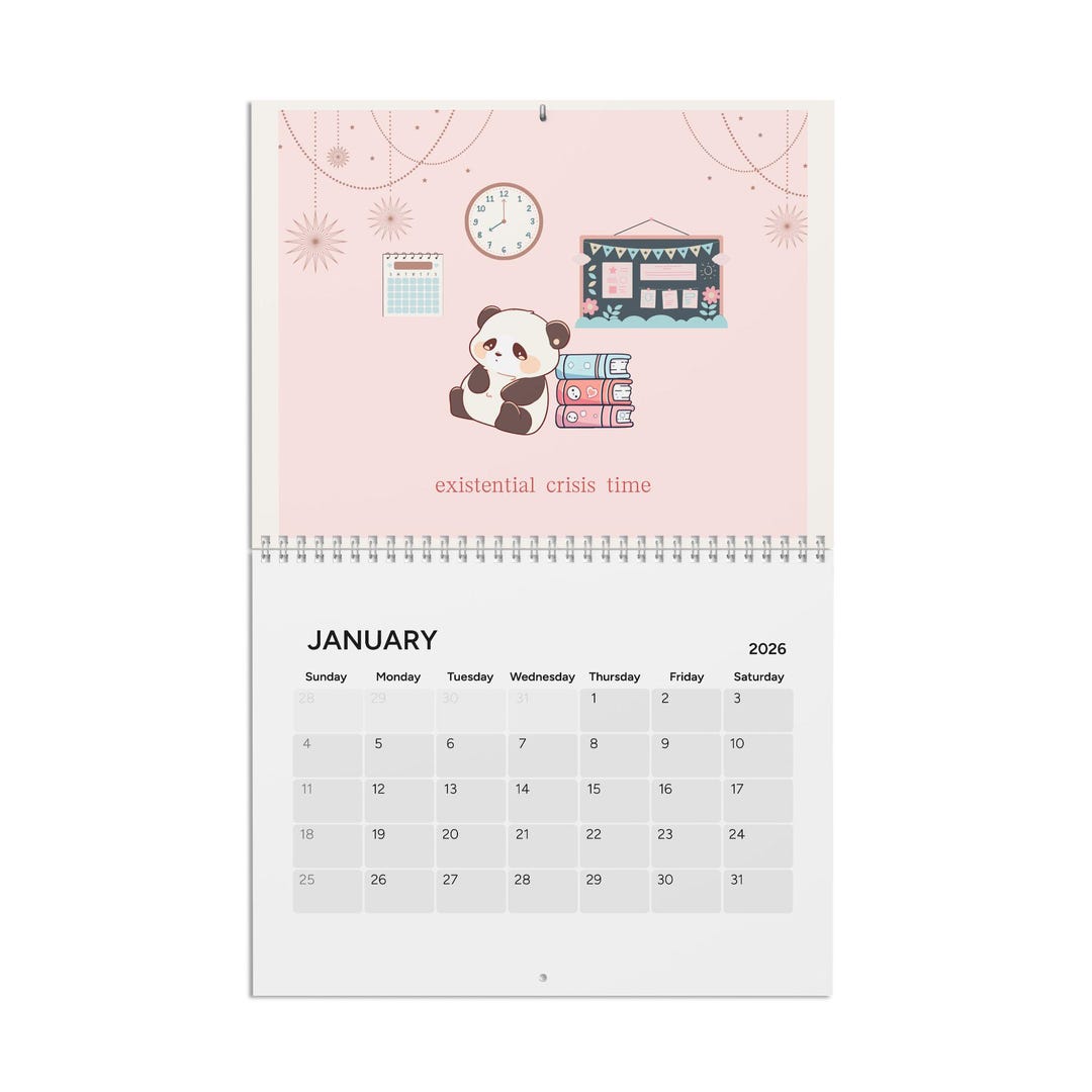 2026 Kawaii Cute Wall Calendar--adorable Animal Scenes With Dark Humor ...