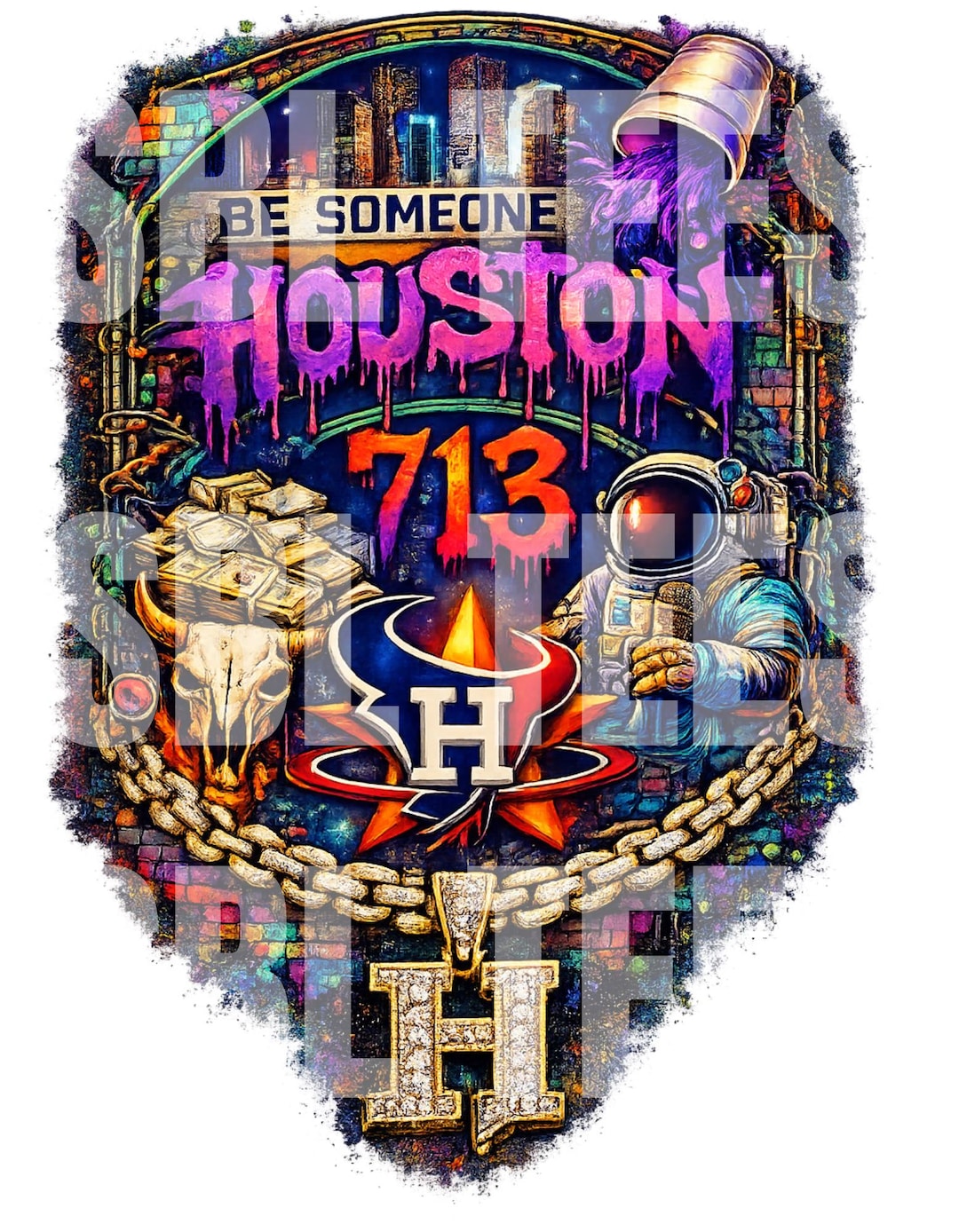 Houston 713 Graffiti T-shirt Design | Urban Streetwear (digital ...