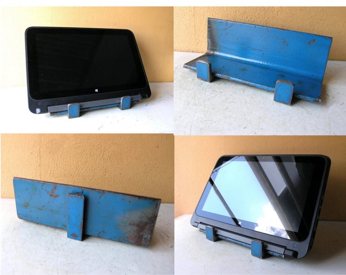 9 Large Tablet Stand, Laptop Stand, Blue Tablet Holder, Metal Table ...