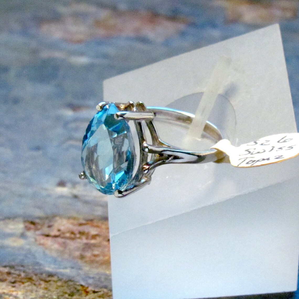 Brilliant Swiss Blue Topaz Ring December Birthstone Ring - Etsy