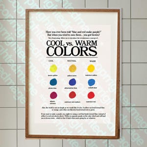 Color Theory Poster Set -- Digital Download, Art Class Poster ...