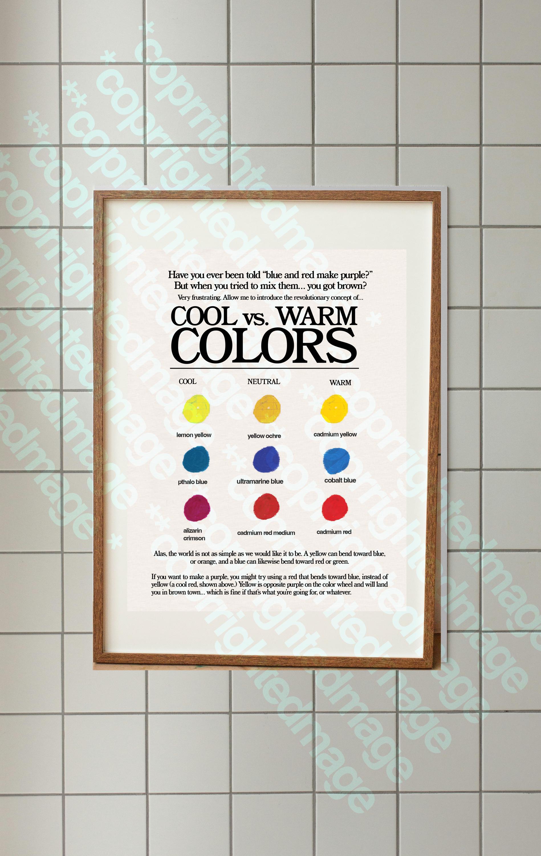 Color Theory Poster Set -- Digital Download, Art Class Poster ...