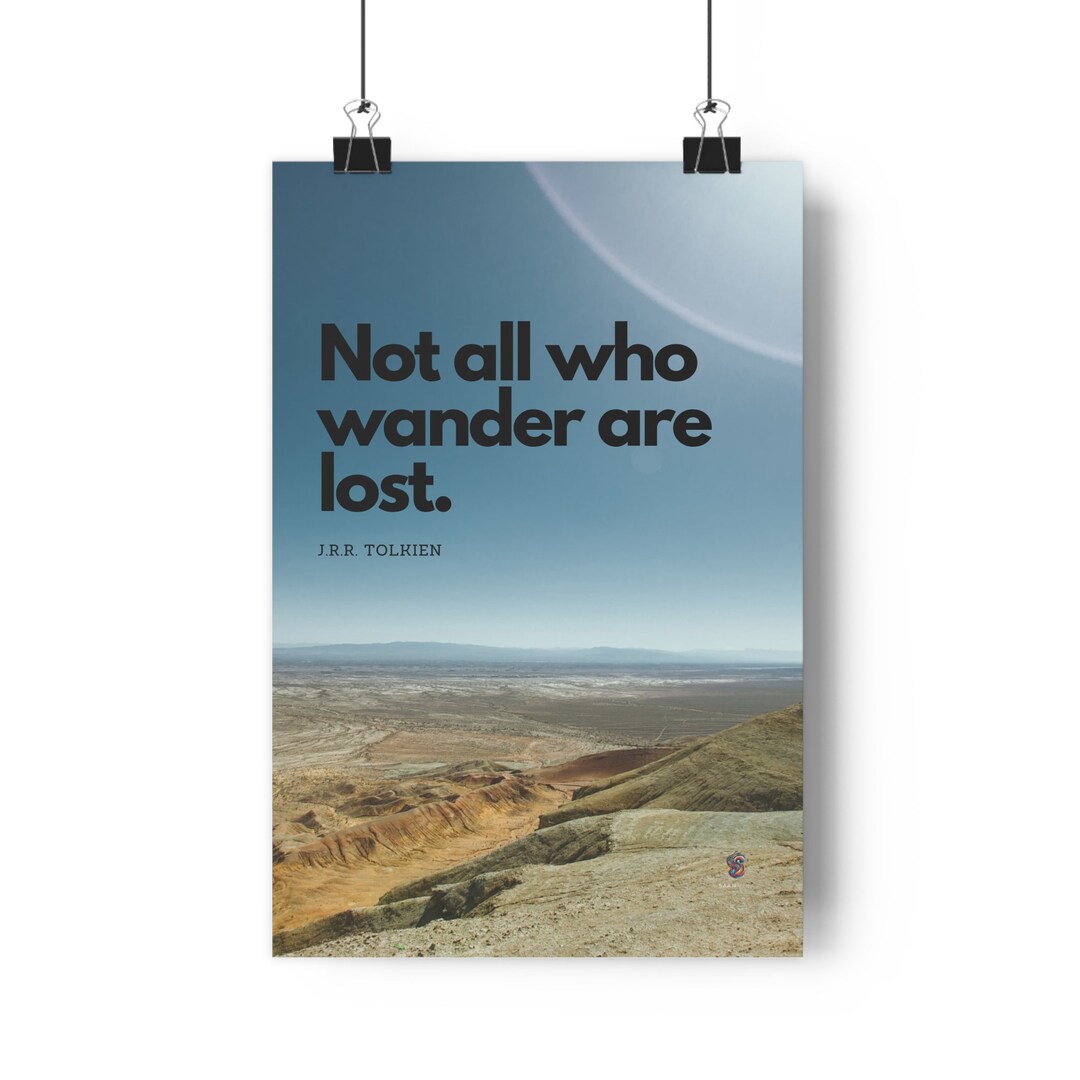 Inspirational Poster, J R R Tolkien Quote, Wanderlust Wall Art, Travel ...