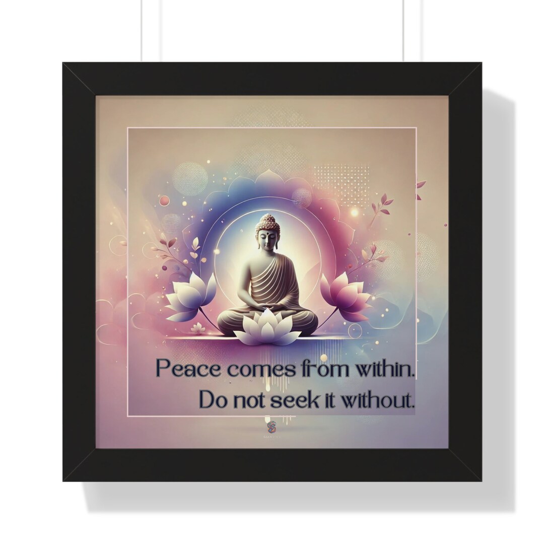 Vertical Poster, Buddha Quote 'peace Comes From Within, Do Not Seek It ...
