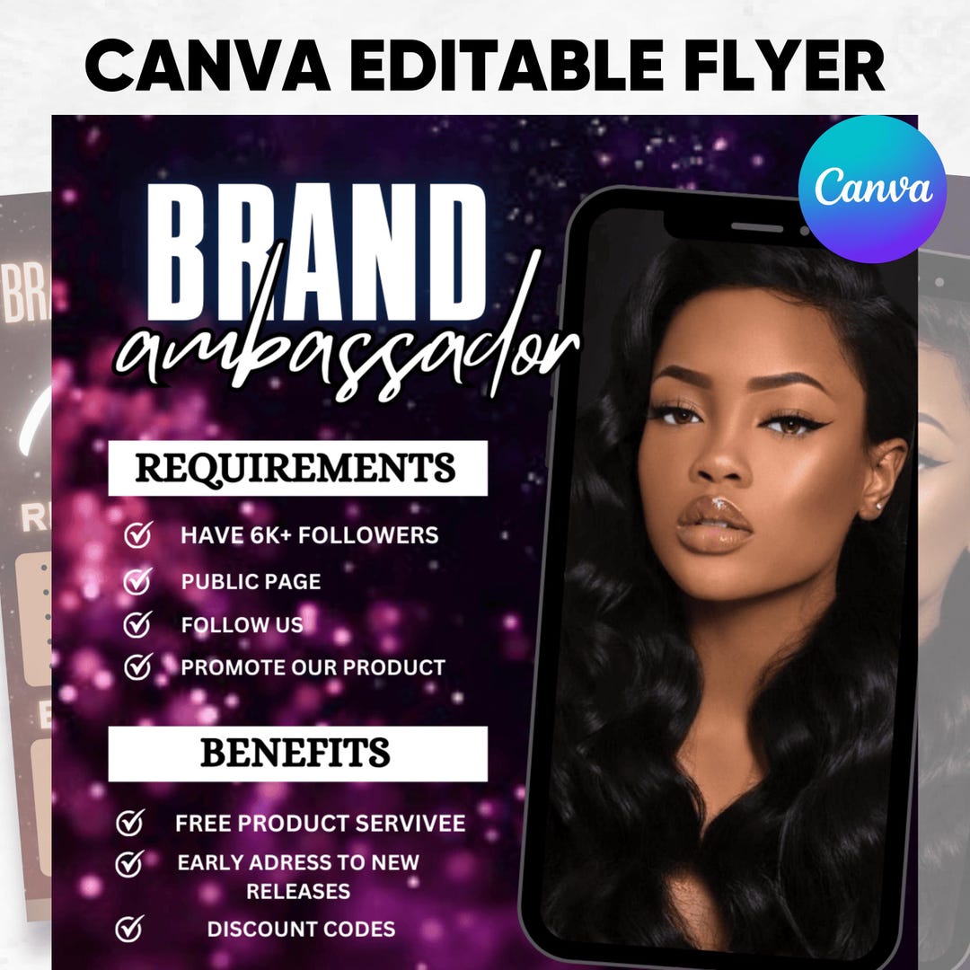DIY Brand Ambassador Flyer, Ambassador Wanted, Bookings Open, Hair ...