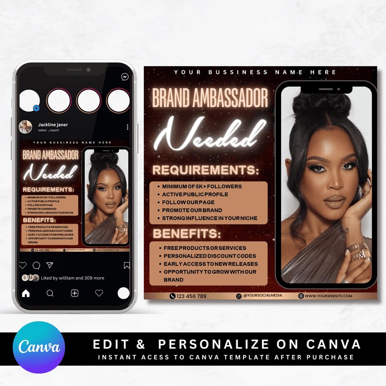 DIY Brand Ambassador Flyer, Ambassador Wanted, Bookings Open, Hair ...
