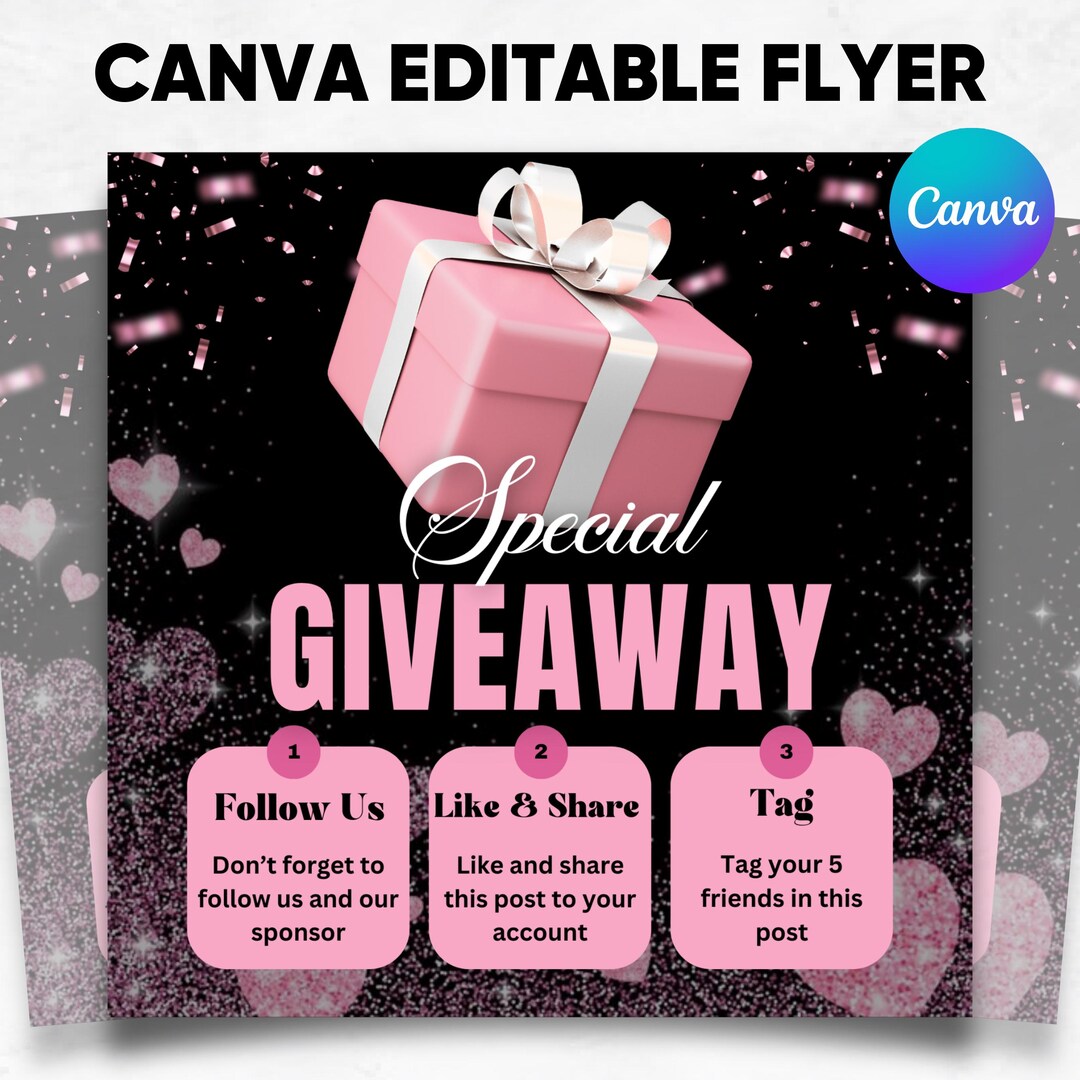 Special Giveaway Flyer Template, Social Media Template, Giveaway Post ...