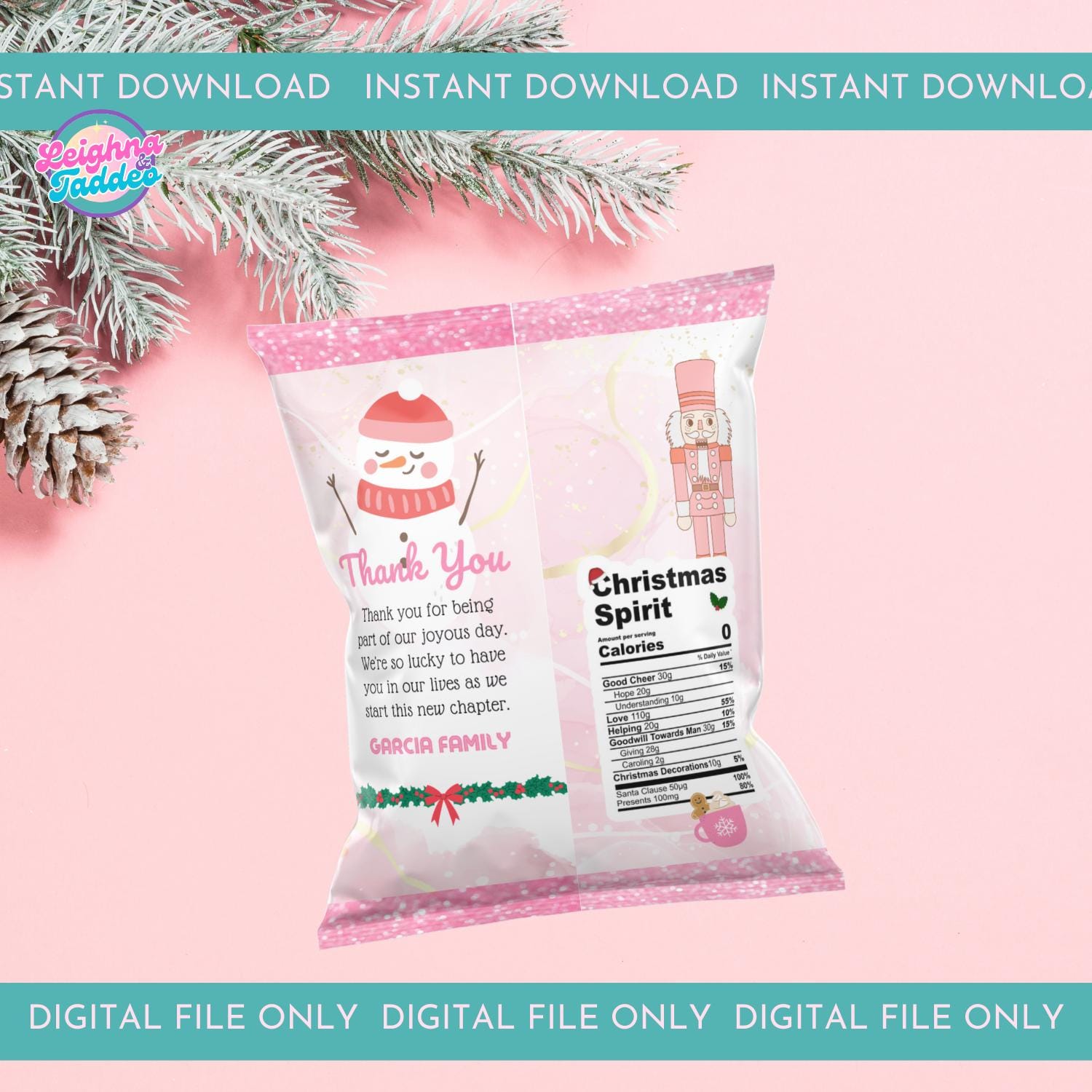 EDITABLE Christmas Chip Bag Wrapper Template. North Pole Santa Office ... EDITABLE Christmas Chip Bag Wrapper Template. North Pole Santa Office ...