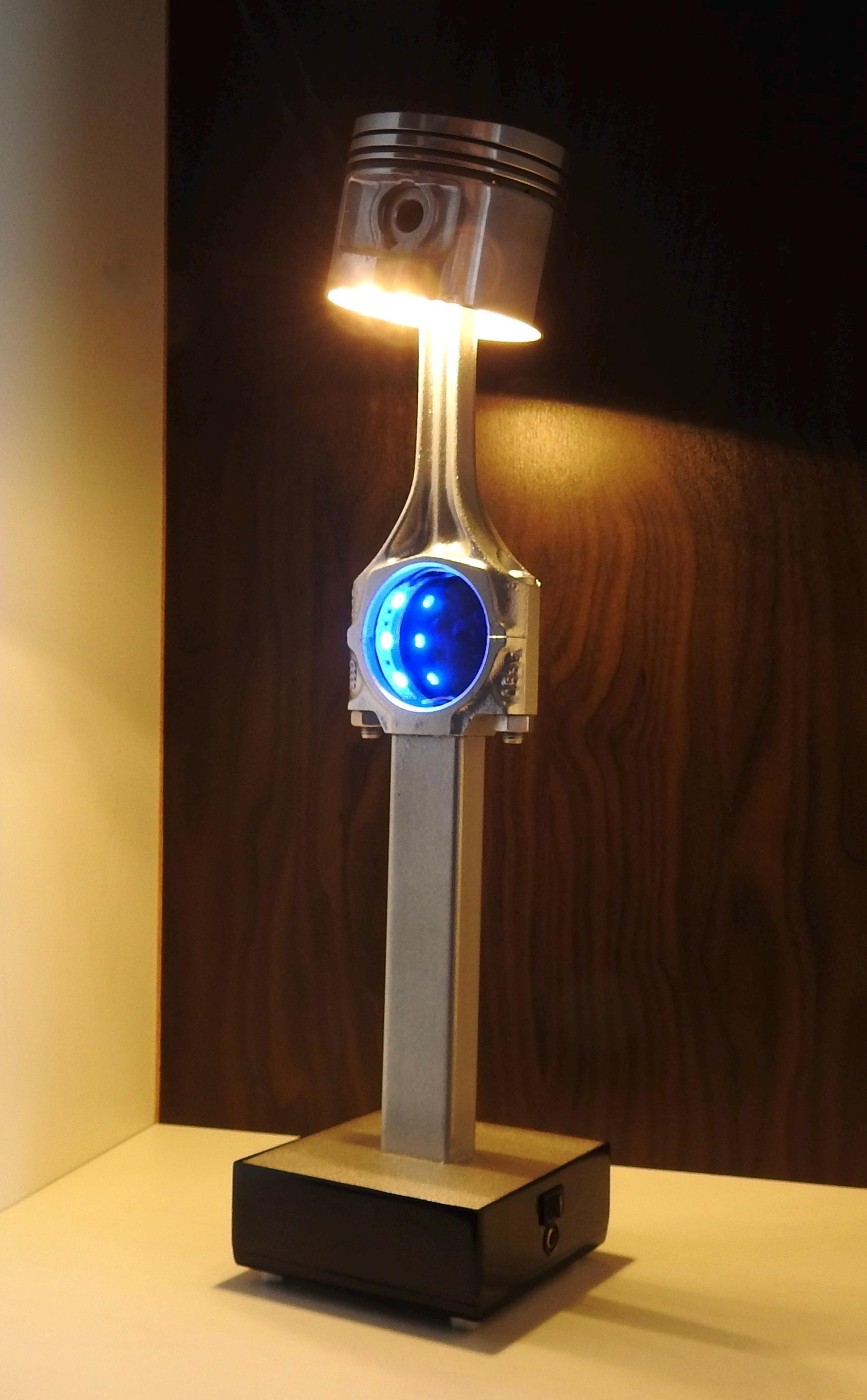 Piston Lamp, Real Car Parts, Car Parts Decor, Upcycling, Handmade Lamp ...