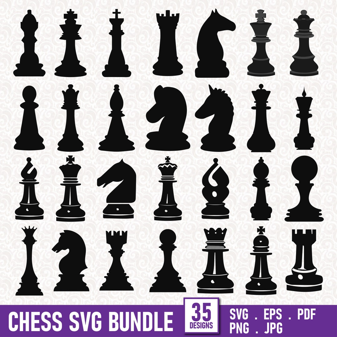 Chess Svg Bundles, Chess PNG, Chess Game Svg, Chess Pieces Svg, Chess ...