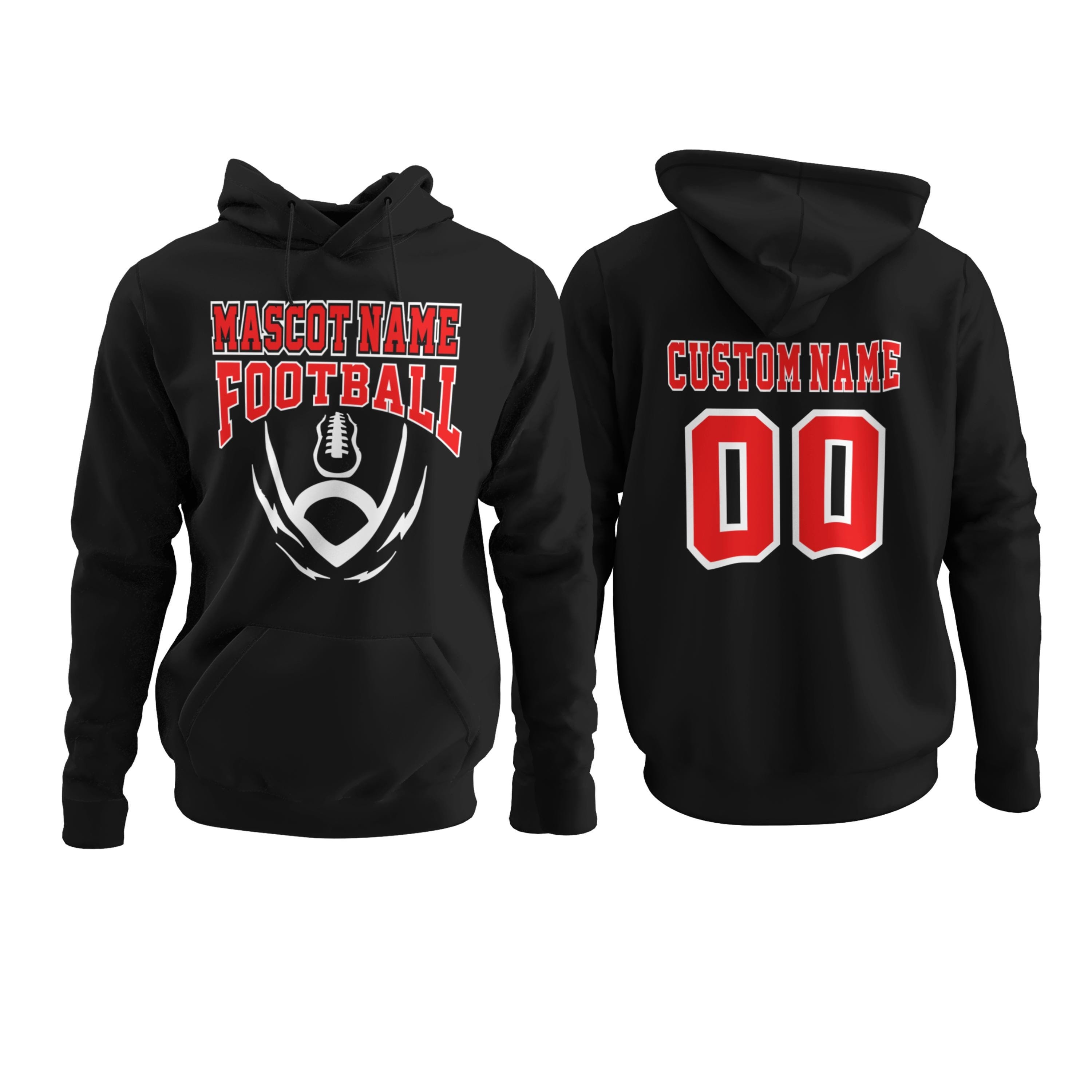 Custom Football Hoodie Custom Football Mom Hoodie Personalized Football ...