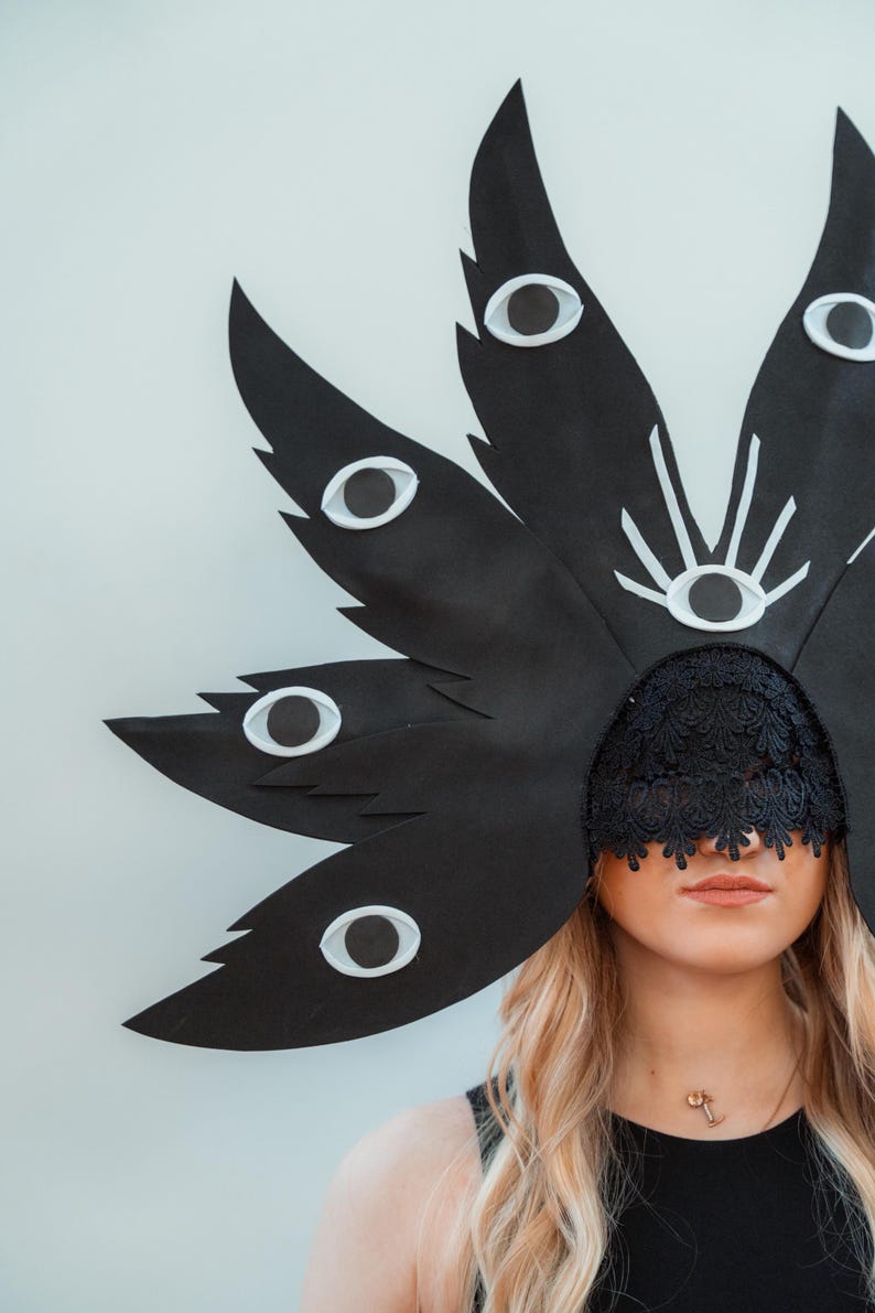 Angel Headpiece, Winged Face Mask, Eye Mask, Seraph Mask, Cosplay - Etsy